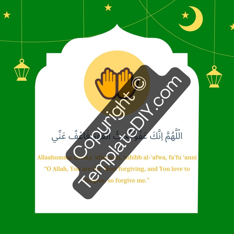 Ramadan Duas Printable Template PDF, Word [Editable]