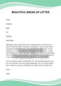Beautiful Breakup Letter Sample with Examples [Word]