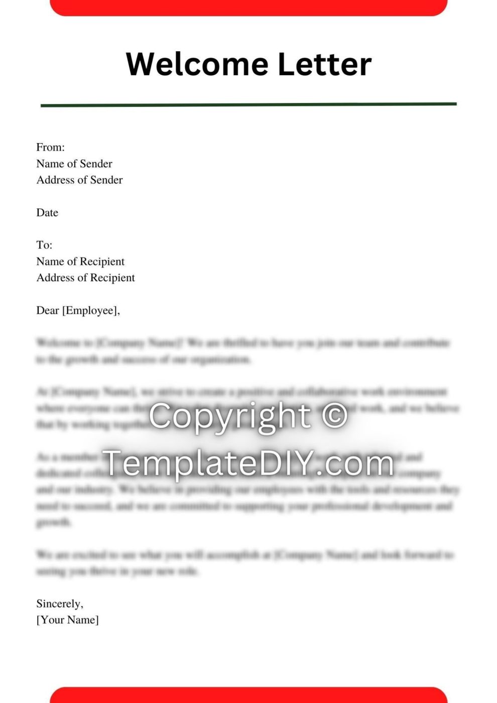 Employment Welcome Letter Sample with Examples [Word]