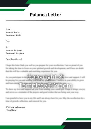 Palanca Letter for Recollection Template | Download Word Example