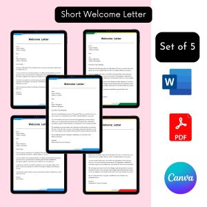 Short Welcome Letter Sample and Examples [Word Editable]