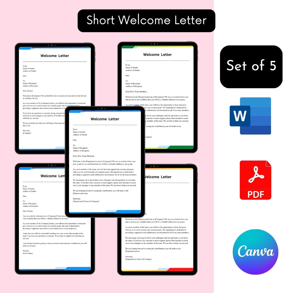 Short Welcome Letter Sample and Examples [Word Editable]