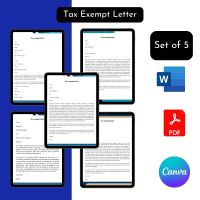 Tax Exempt Letter Sample & Editable Template Online