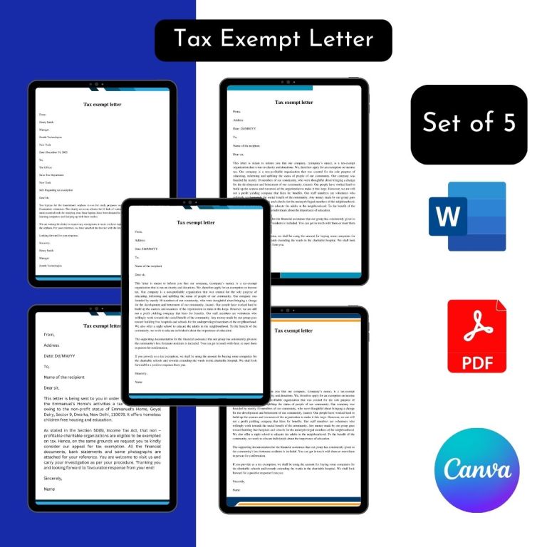 Tax Exempt Letter Sample & Editable Template Online