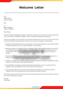 Tenant Welcome Letter Sample with Examples [Word Editable]