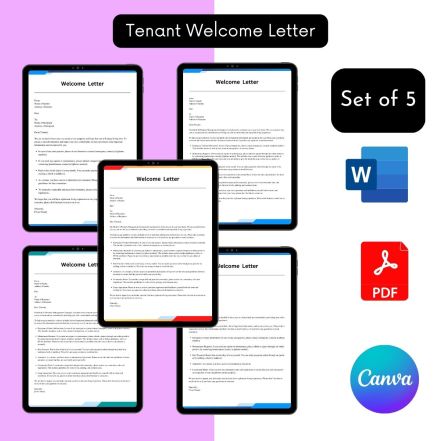 Tenant Welcome Letter Sample with Examples [Word Editable]