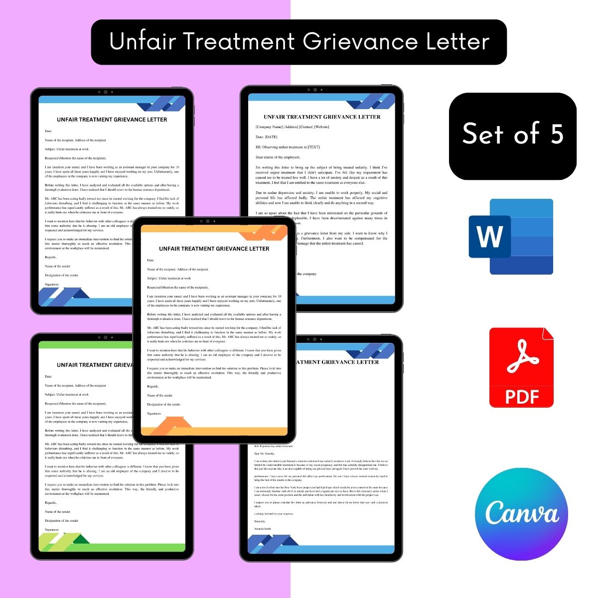 Unfair Treatment Grievance Letter Sample Examples