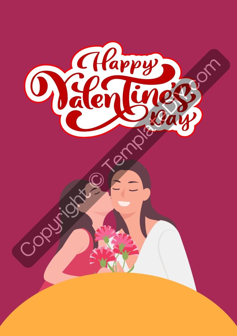 Valentines Day Cards for Mom Template Printable PDF, Word