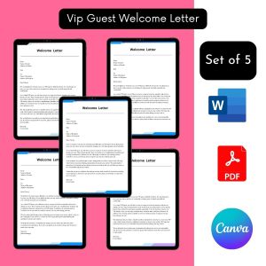 Vip Guest Welcome Letter Sample and Examples [Word]