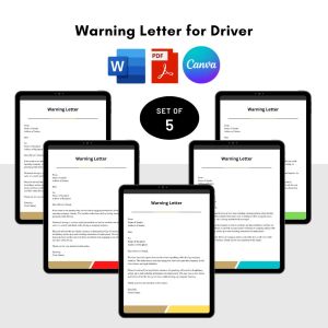 Warning Letter for Driver Sample with Examples [Word]