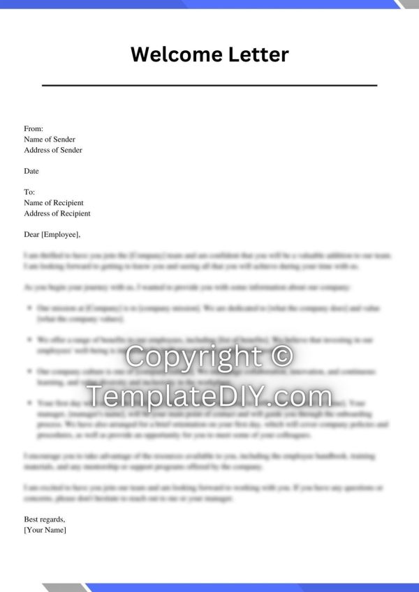 Welcome Aboard Letter Sample with Examples [Word Editable]