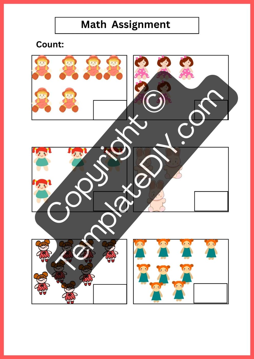 1st Grade Math Worksheets Printable PDF & Word