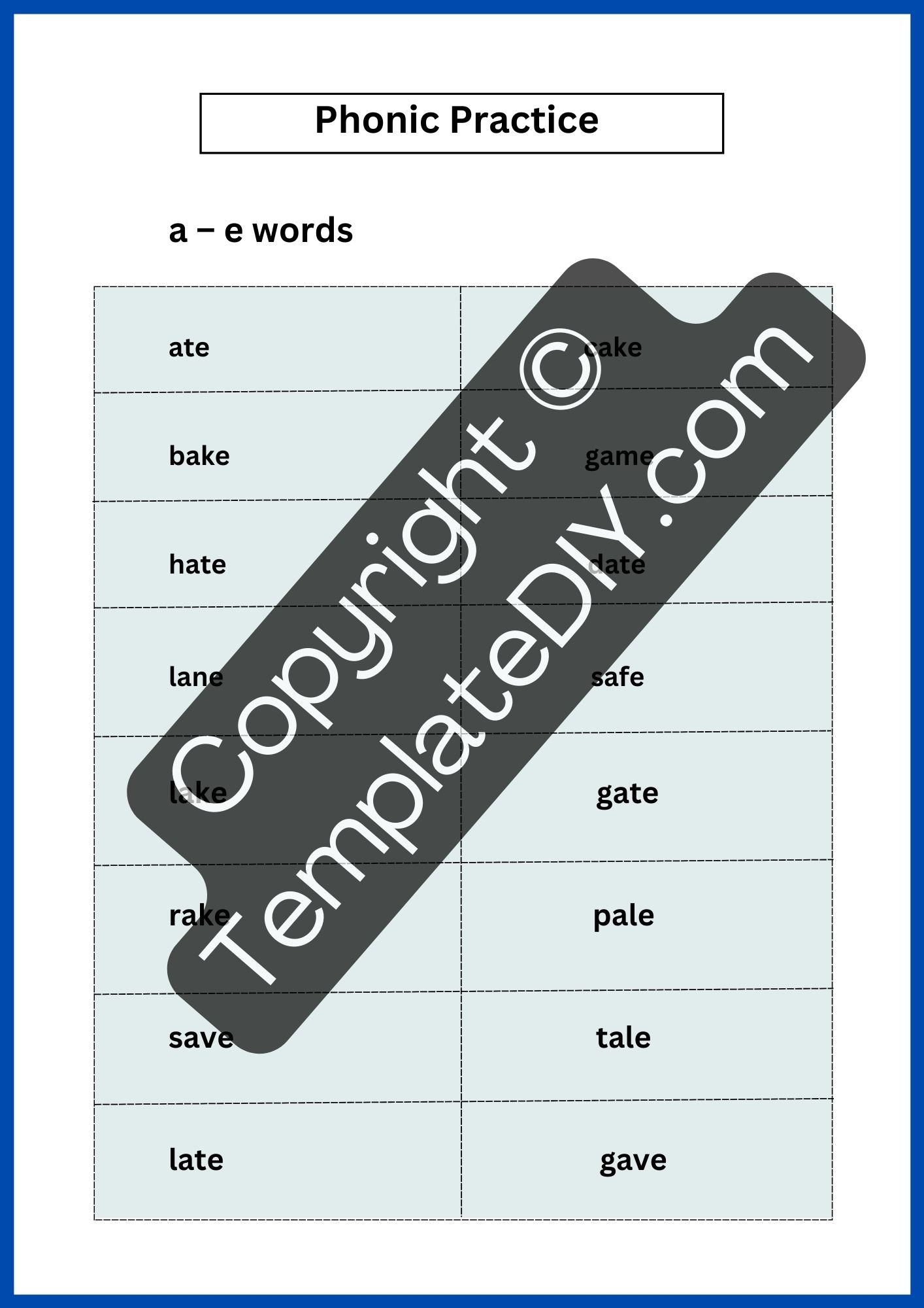 Phonics Worksheet 1st Grade