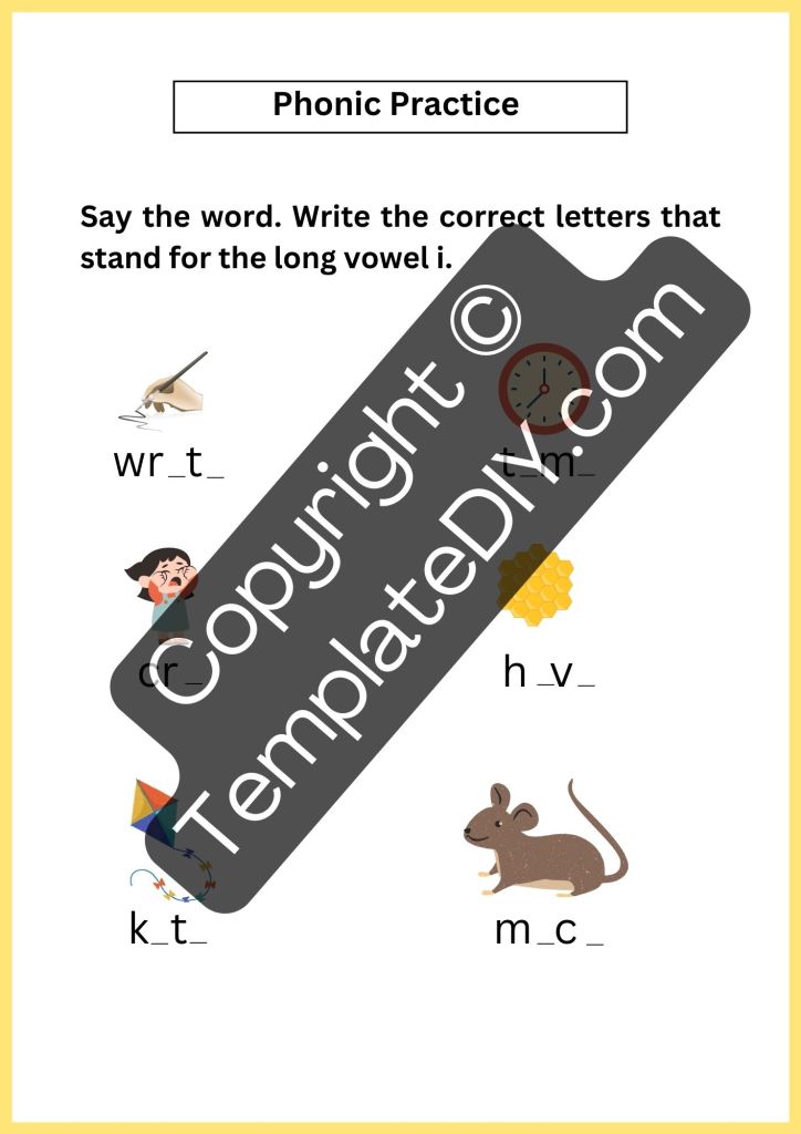 2nd Grade Phonics Worksheets Template Printable PDF, Word