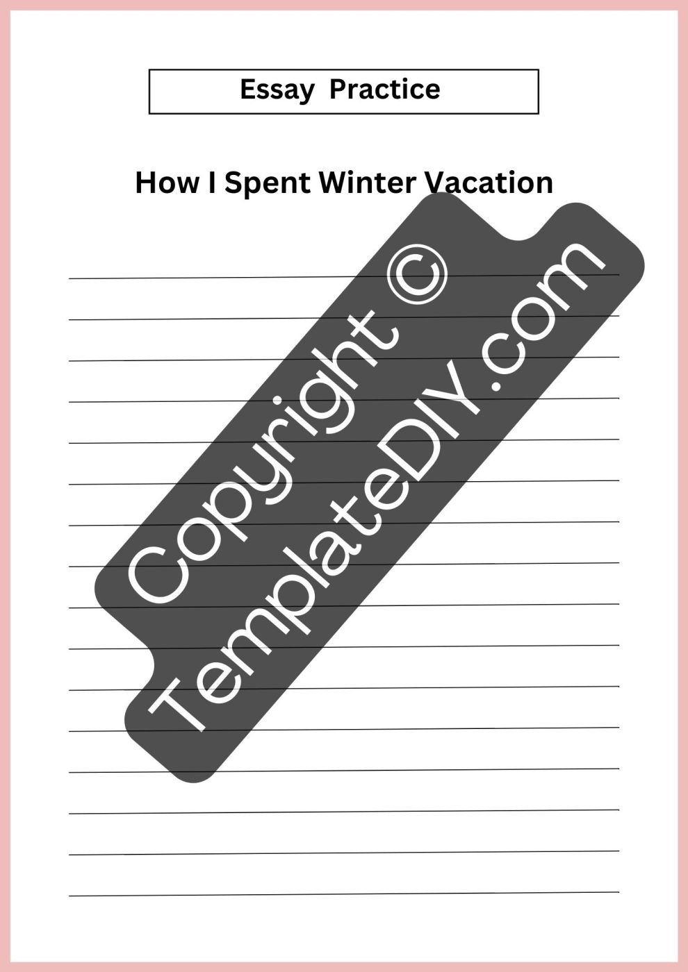 6th Grade Essay Writing Worksheets Template Printable Word