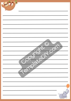 Animal Writing Paper Printable Template PDF, Word [Editable]