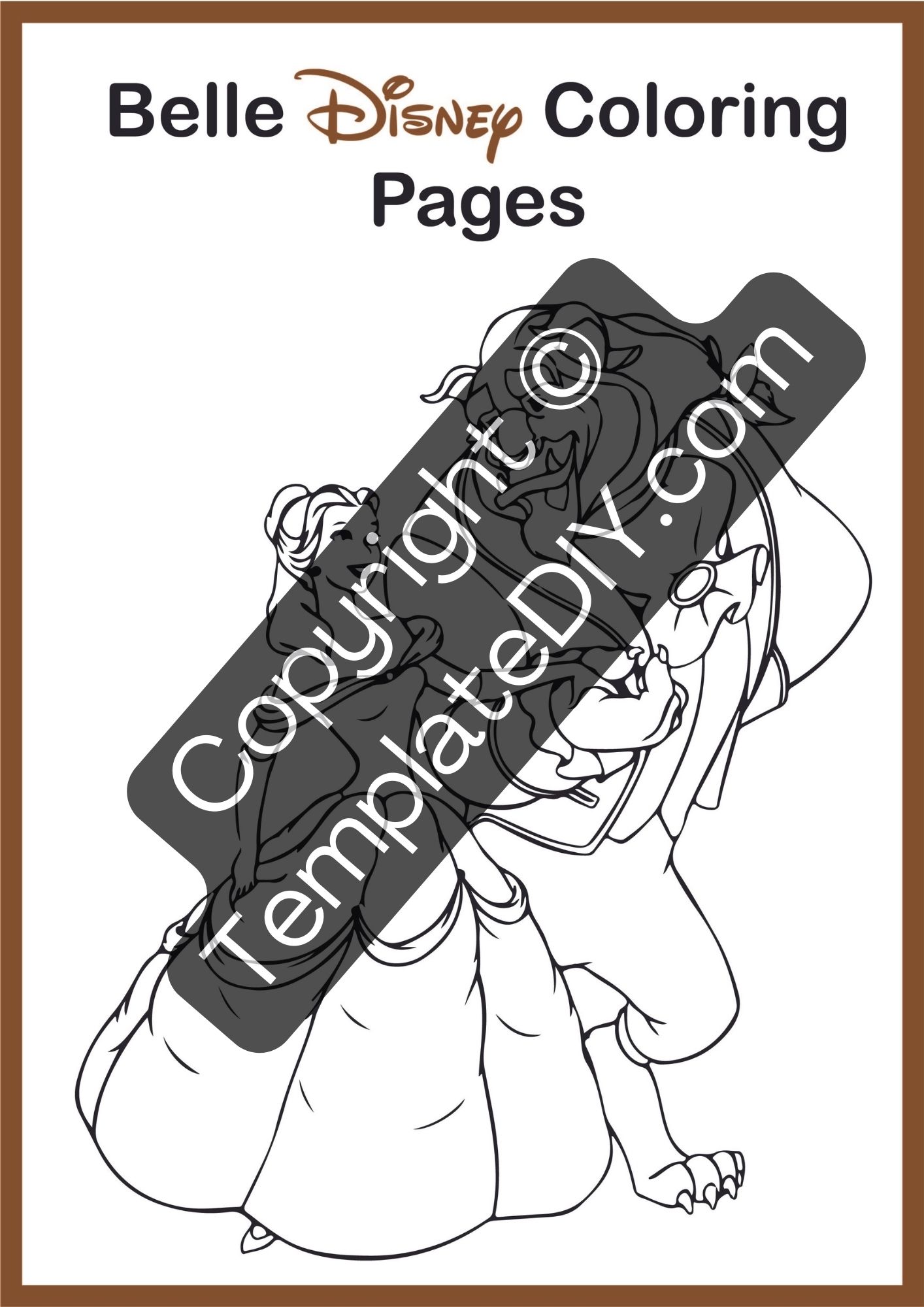 Disney Princesses Belle Coloring Pages Disney Princesses Belle