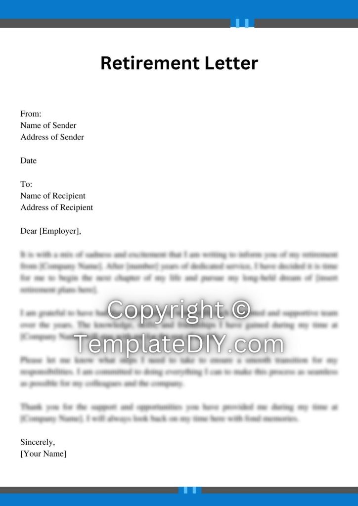 Best Retirement Letter Ever Sample with Examples [Word]