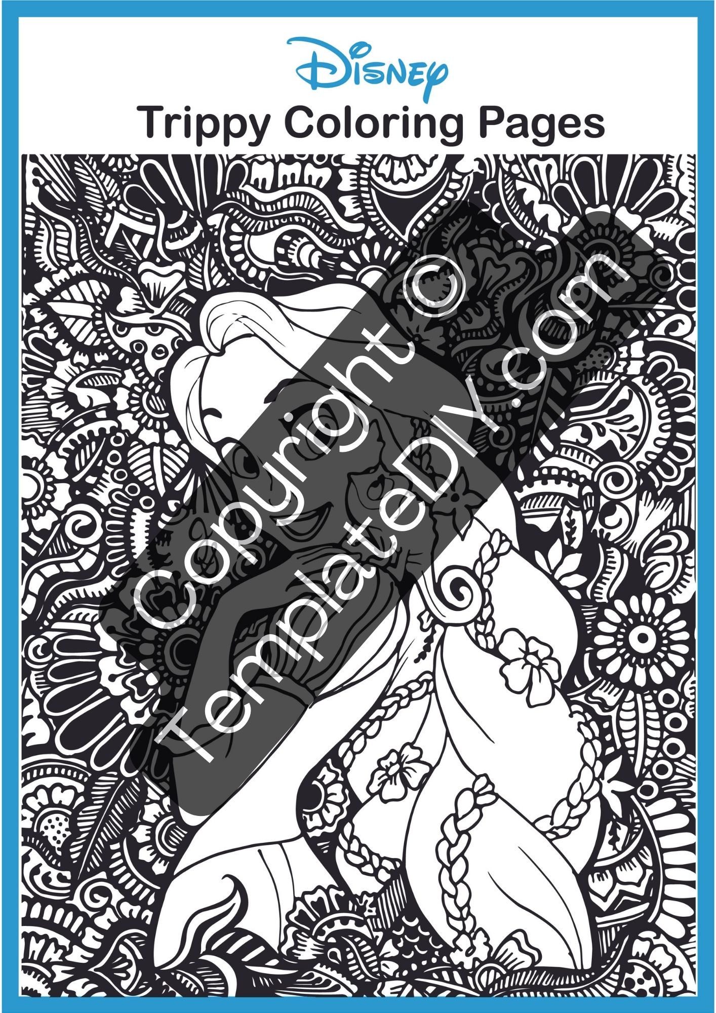 Psychedelic Trippy Disney Coloring Pages Printable Psychedelic