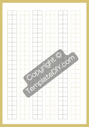 Japanese Writing Paper Template Printable PDF, Word