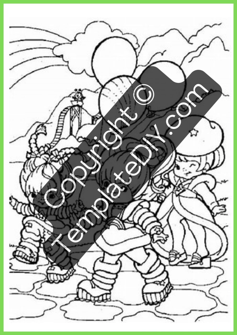 Rainbow Friends Coloring Page Printable Template PDF