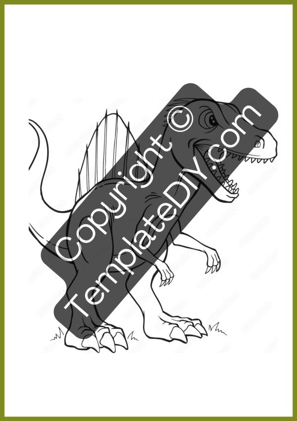 Spinosaurus Dinosaur Coloring Pages Template Printable PDF