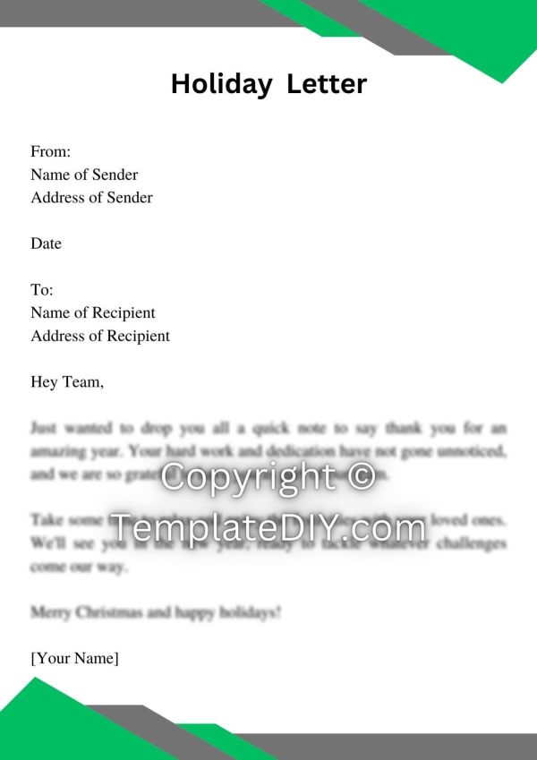 Business Holiday Letter Sample with Examples [Word]