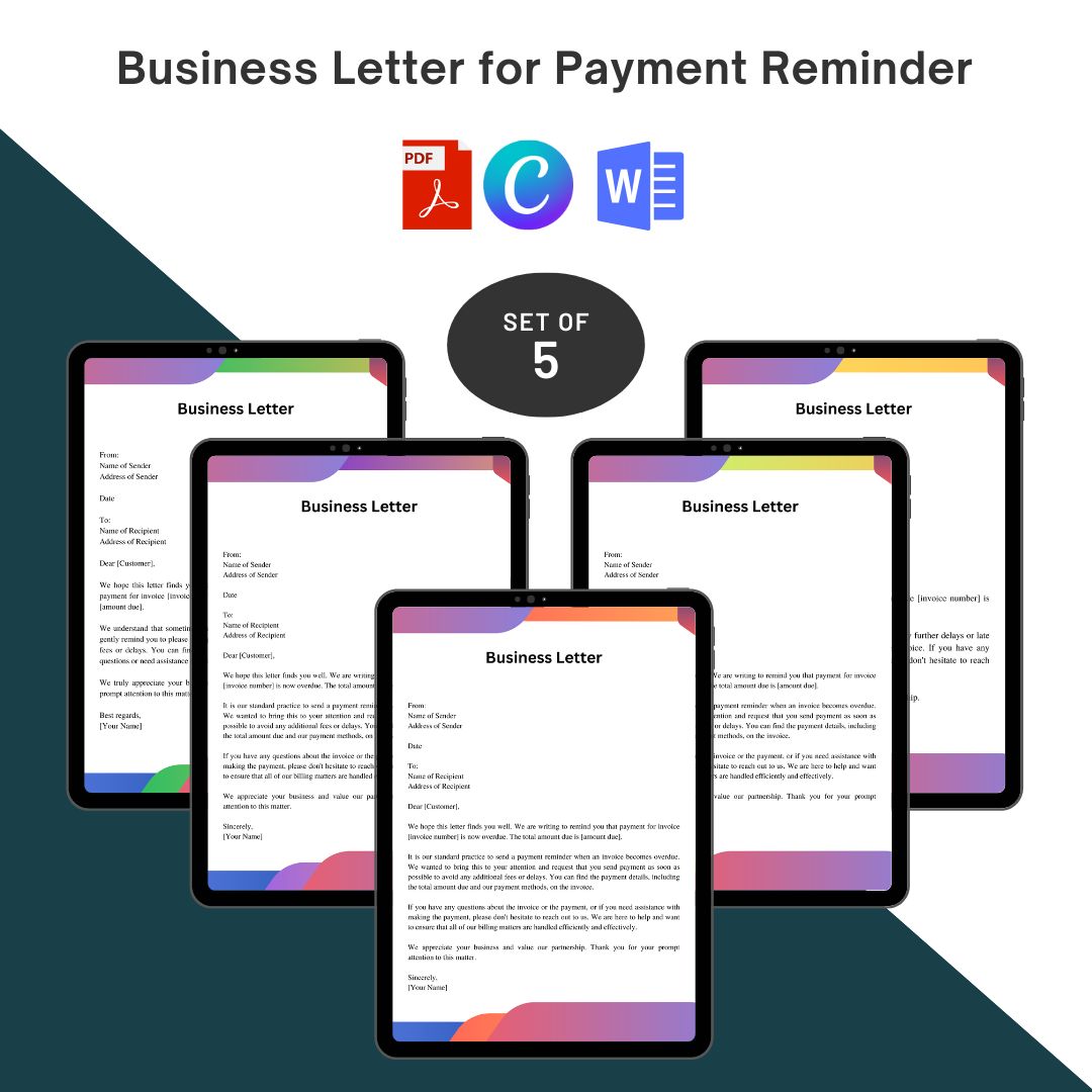 Business Letter for Payment Reminder Sample with Examples