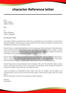 Character Reference Letter For A Coach Sample with Examples