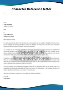 Character Reference Letter For A Neighbor Sample [Word]