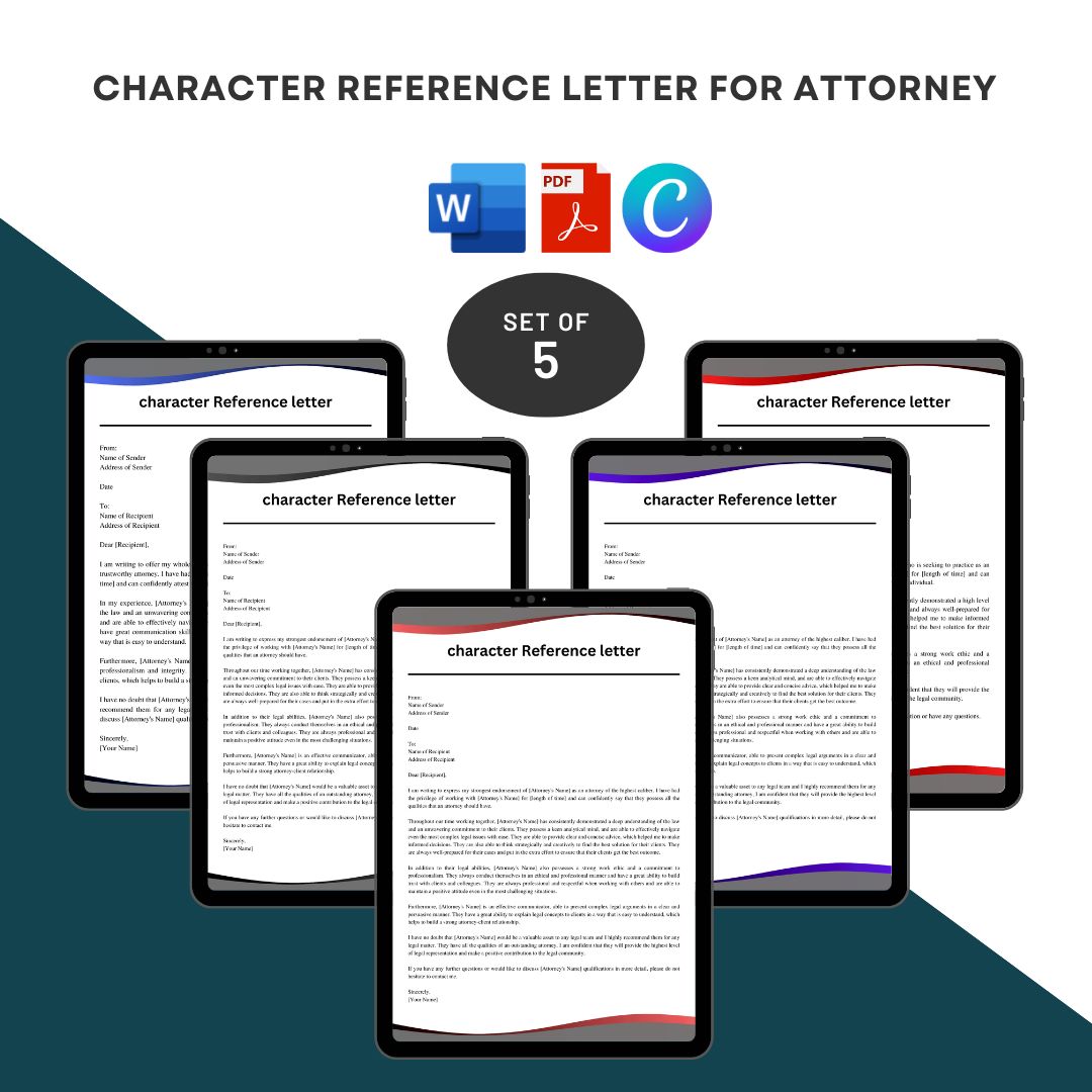 Character Reference Letter For Attorney Sample with Examples