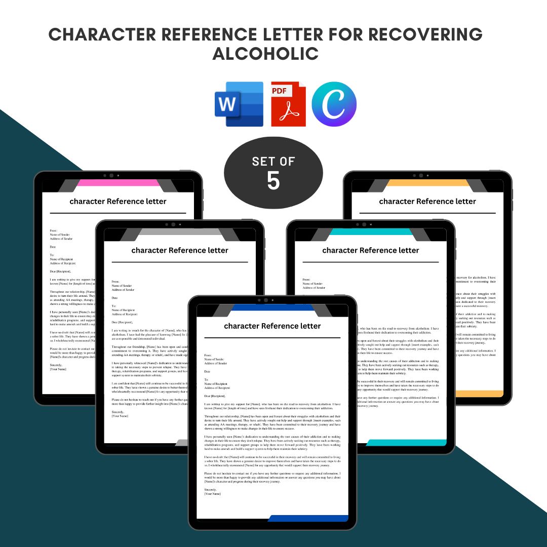 Character Reference Letter For Recovering Alcoholic Sample