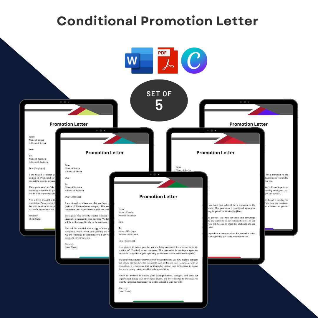 Conditional Promotion Letter Sample with Examples [Word]