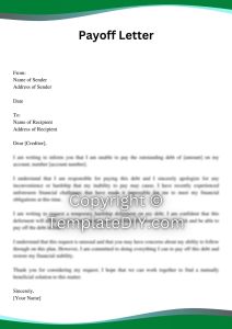 Debt Payoff Letter Sample Template with Examples [Word]