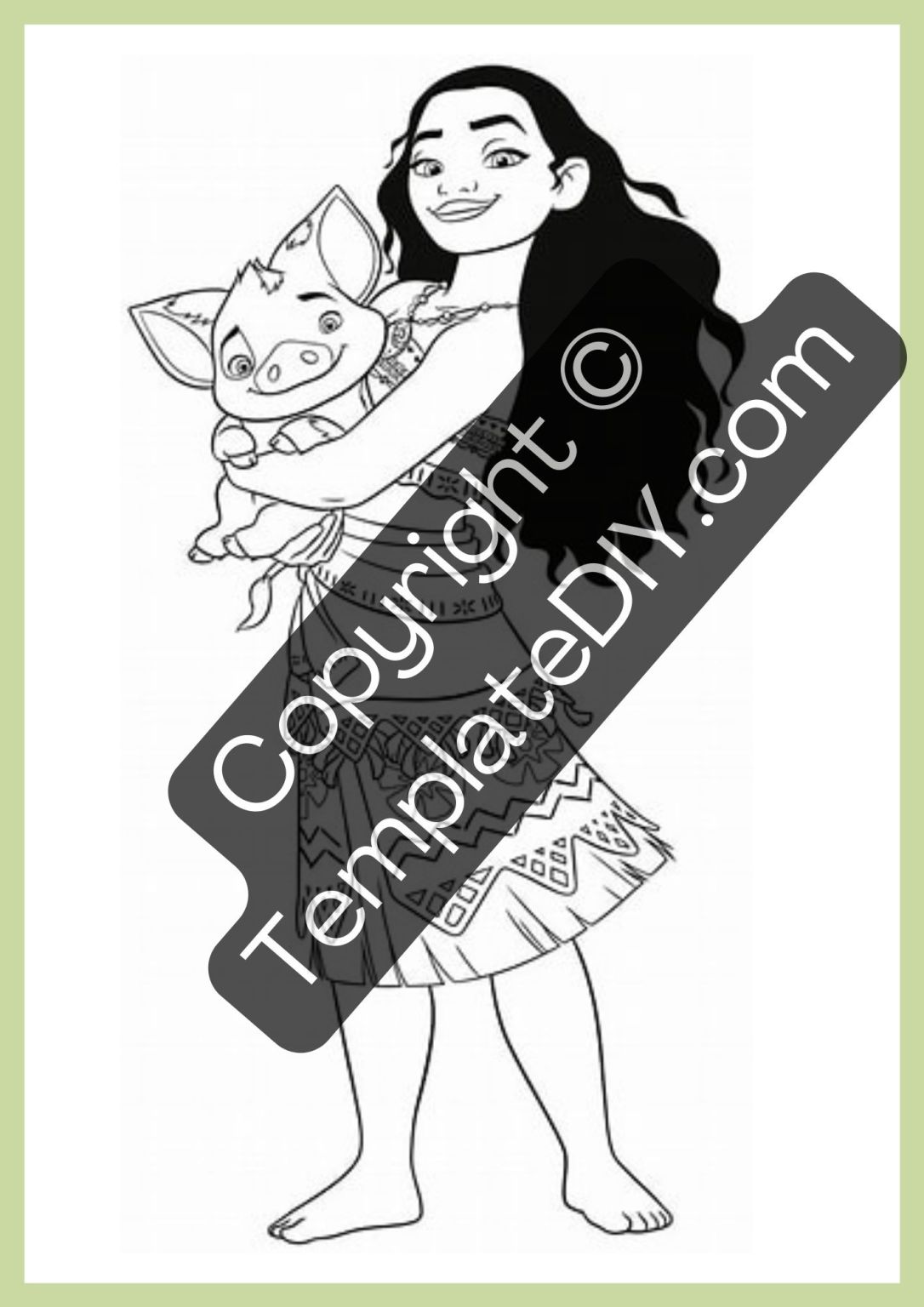Disney Moana Coloring Pages Printable Template PDF