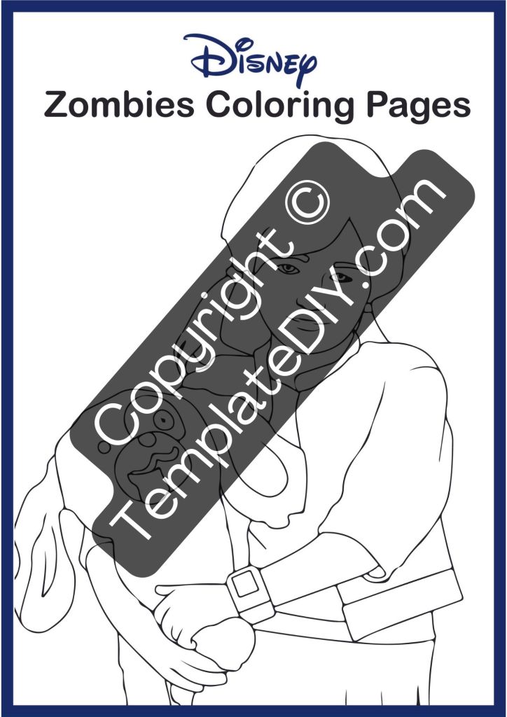 Disney Zombies Movie Coloring Pages Printable