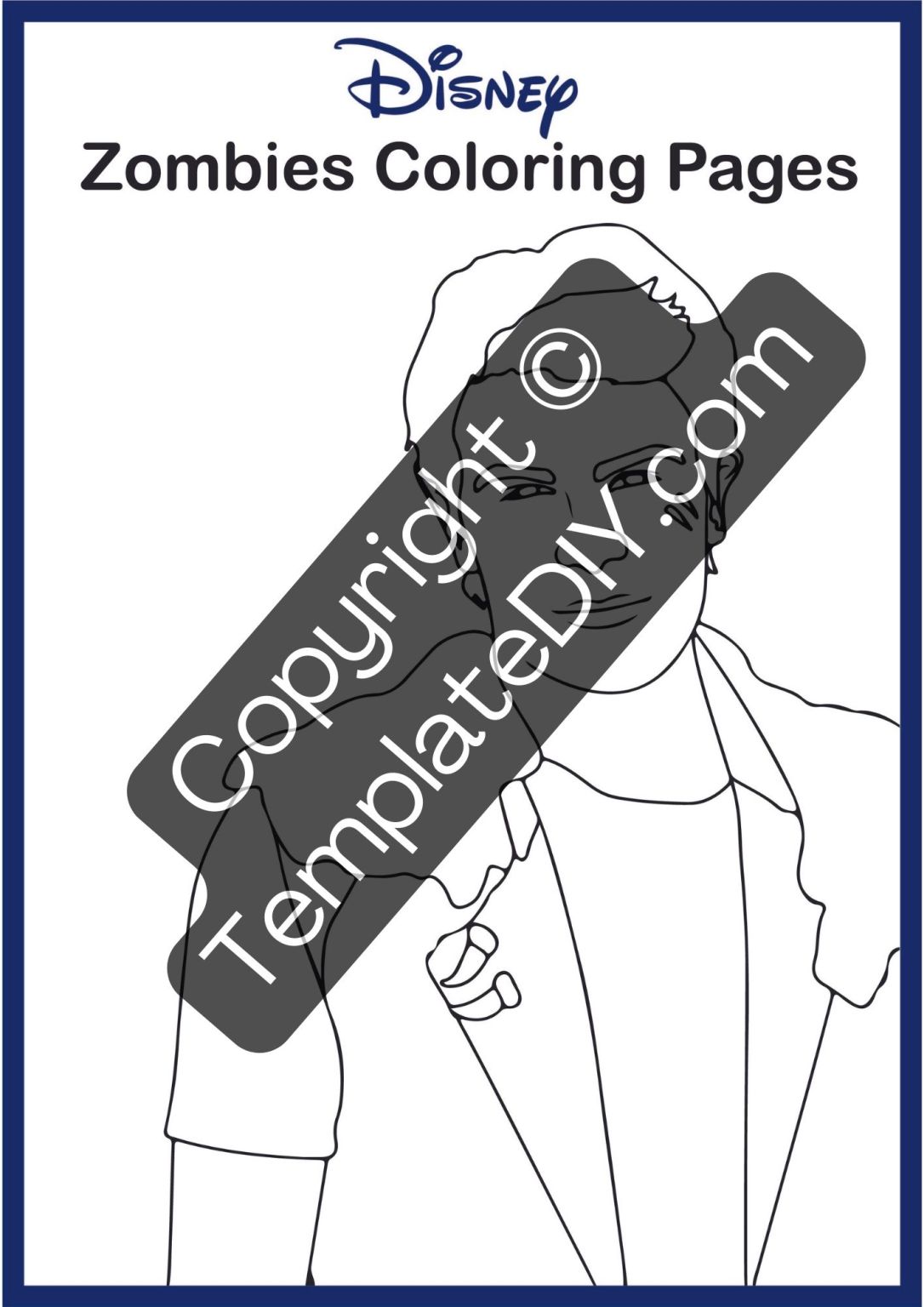 Disney Zombies Movie Coloring Pages Printable