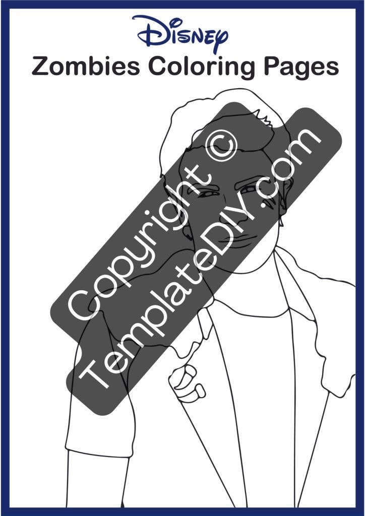 Disney Zombies Movie Coloring Pages Printable