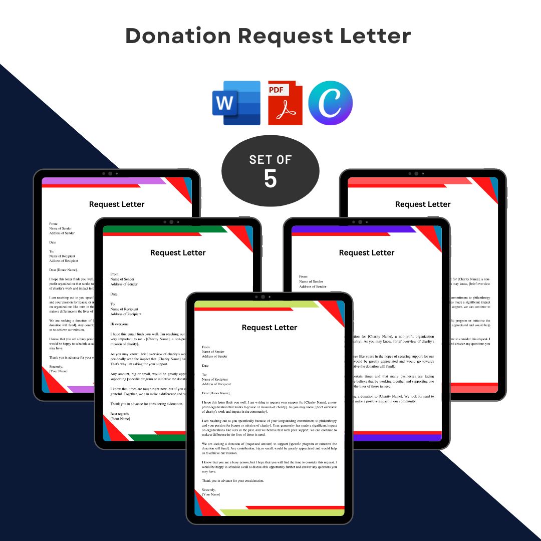 Donation Request Letter Sample with Examples [Word]