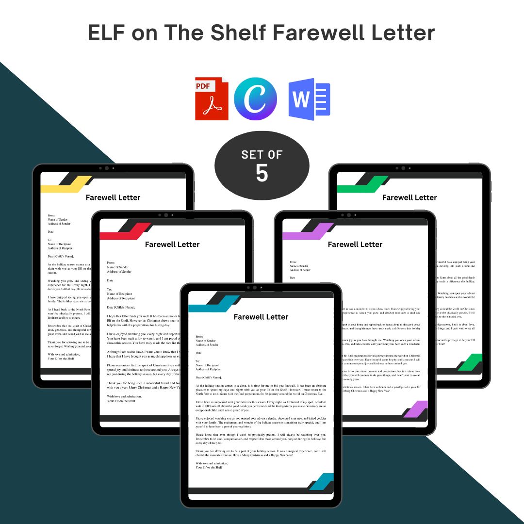 ELF on The Shelf Farewell Letter Sample with Examples