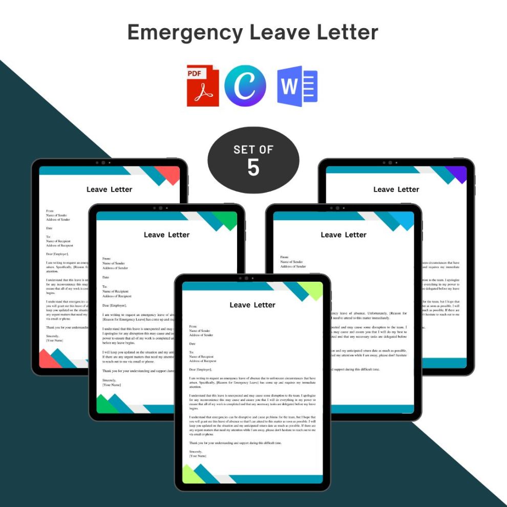 Download Emergency Leave Letter Sample & Template