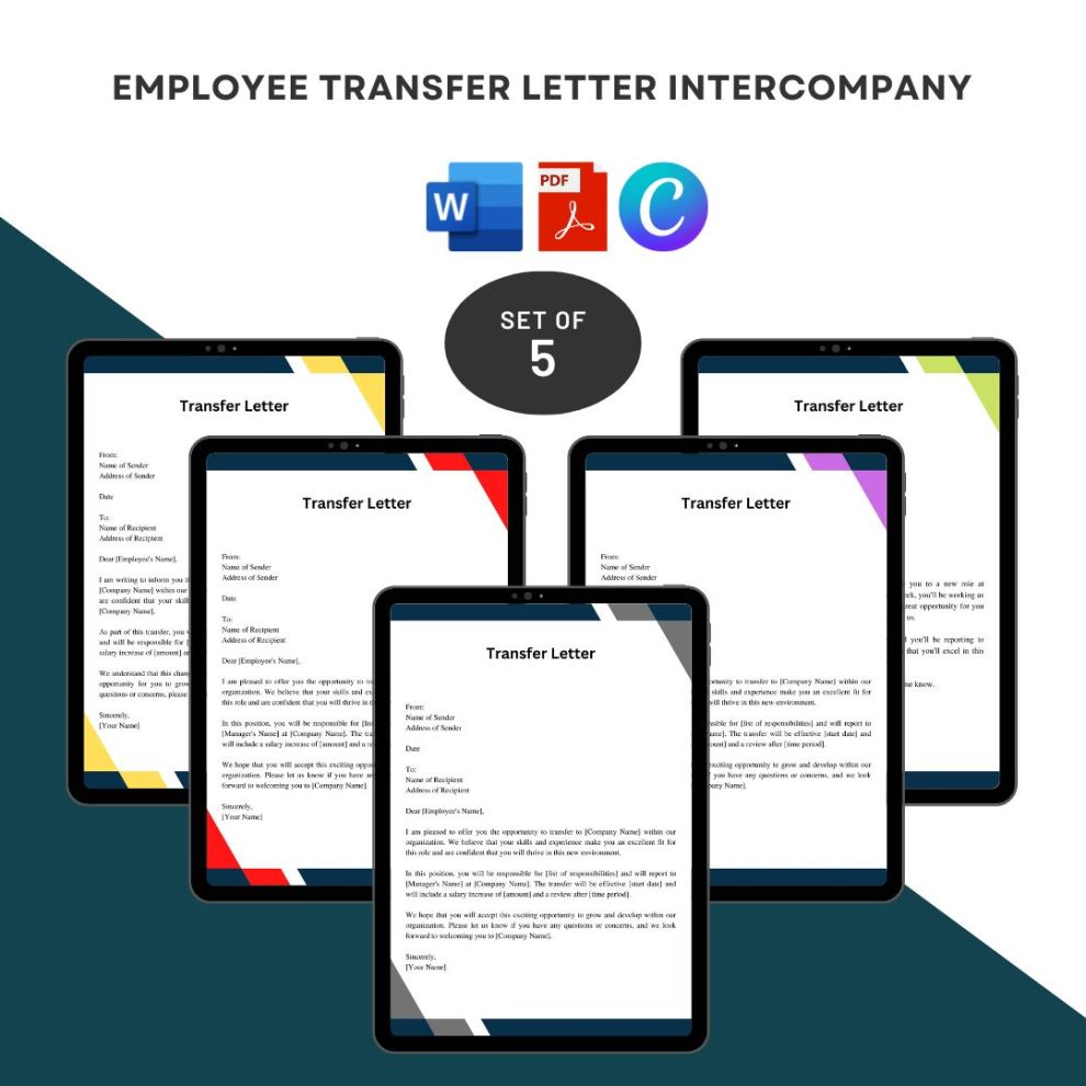 Employee Transfer Letter Intercompany Sample with Examples