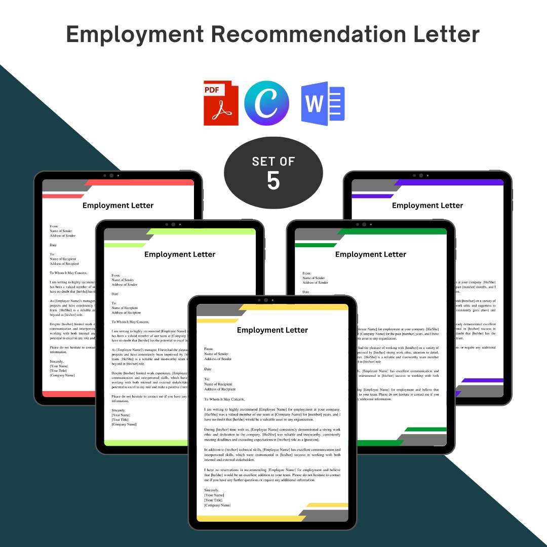 Employment Recommendation Letter Sample with Examples