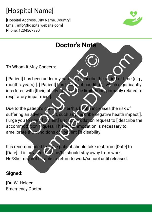 Eye Doctor Note for Work Template | PDF & Word