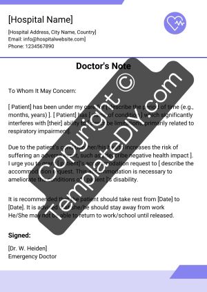 Eye Doctor Note for Work Template | PDF & Word