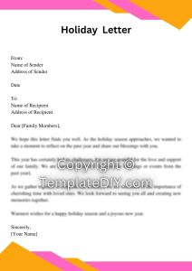 Family Holiday Letter Sample with Examples [Word Editable]