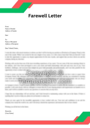 Farewell Letter to Clients Sample with Examples [Word]