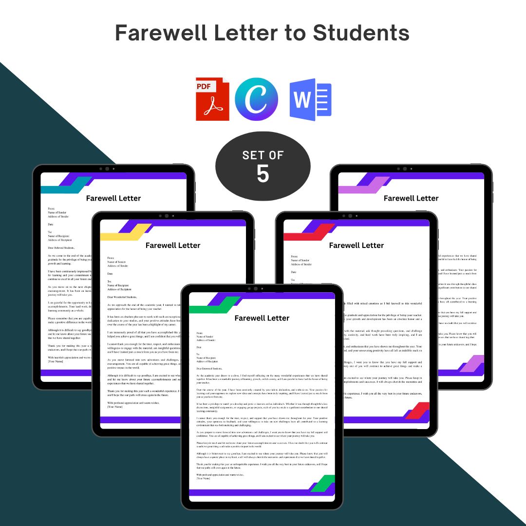 Farewell Letter to Students Sample with Examples [Word]