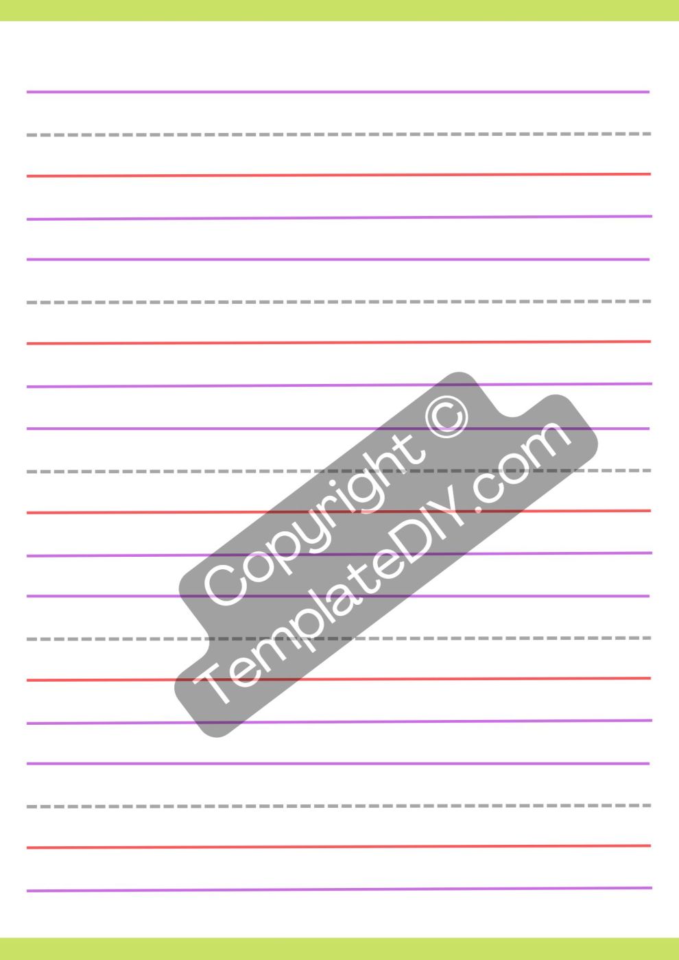 First Grade Writing Paper Template Printable PDF & Word