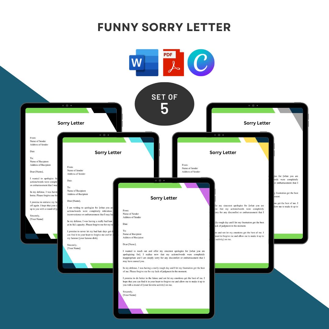 Funny Sorry Letter Sample with Examples [Word Editable]